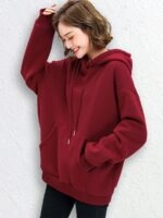 Wine Red Drawstring Hoodie | Changbin - Stray Kids - Fashion Chingu