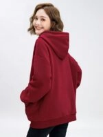 Wine Red Drawstring Hoodie | Changbin - Stray Kids - Fashion Chingu
