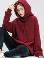 Wine Red Drawstring Hoodie | Changbin - Stray Kids - Fashion Chingu