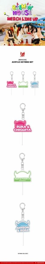 BABYMONSTER “BAEMON HOUSE” Merch - Acrylic Keyring Set - Fashion Chingu