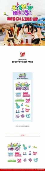 BABYMONSTER “BAEMON HOUSE” Merch - Epoxy Sticker Pack - Fashion Chingu