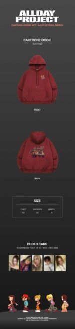 ALLDAY PROJECT 1st EP Official - Merch Cartoon Hoodie Set - Fashion Chingu