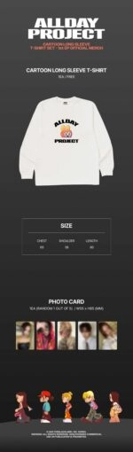 ALLDAY PROJECT 1st EP Official - Merch Cartoon Long Sleeve T-Shirt Set ...