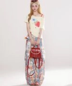Strawberry Print Casual Short Sleeve Tee - Fashion Chingu