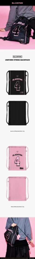 BLACKPINK “Jump” Pop-Up Store Merch - Uniform String Backpack - Fashion ...