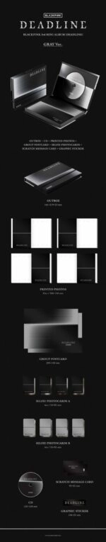 BLACKPINK 3rd Mini Album - DEADLINE | Weverse, GRAY version - Fashion ...