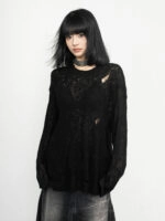 Black Ripped Style See-Through Sweater | Hyunjin - Stray Kids - Fashion ...