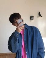 Vintage Workwear Style Denim Shirt Jacket - Fashion Chingu