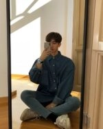 Vintage Workwear Style Denim Shirt Jacket - Fashion Chingu