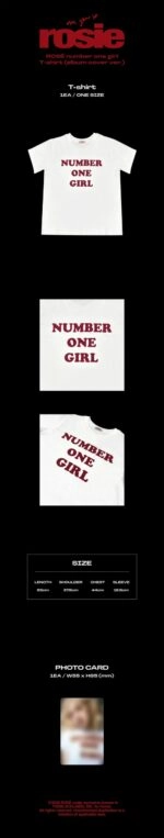 ROSE “Rosie” Merch - Number One Girl T-Shirt | Album Cover Ver ...