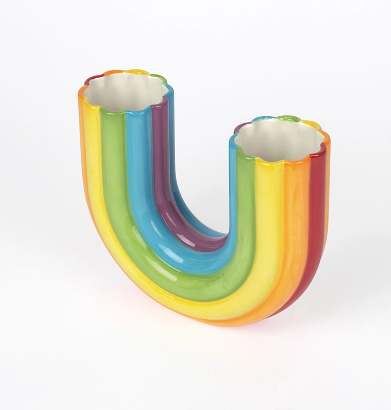 U-Shaped Rainbow Vase | The Other Aesthetic