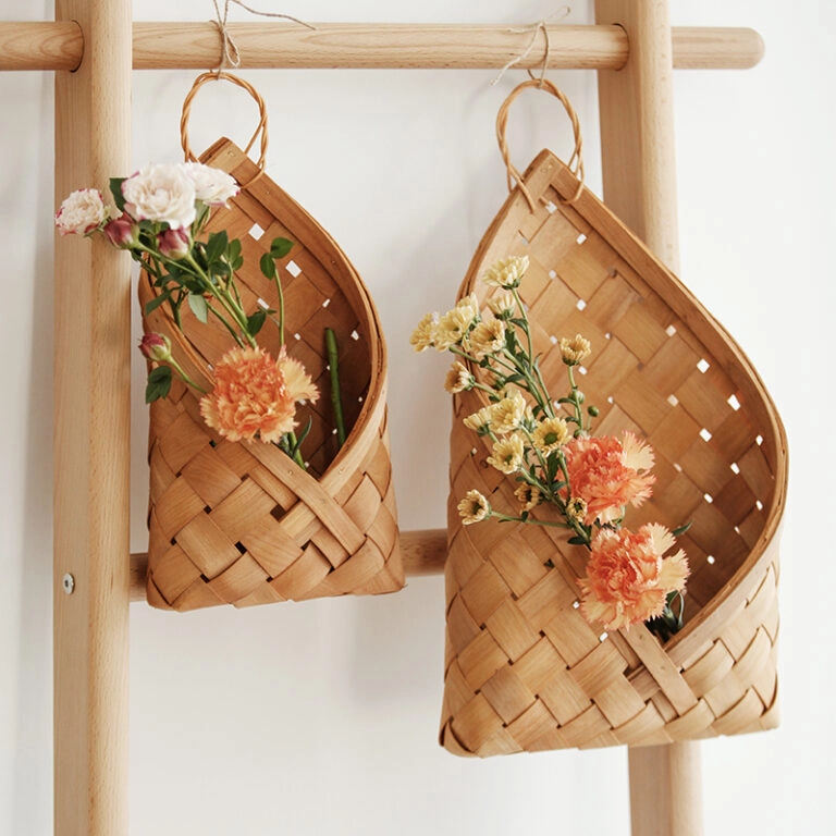 Hanging Triangular Wooden Baskets | The Other Aesthetic