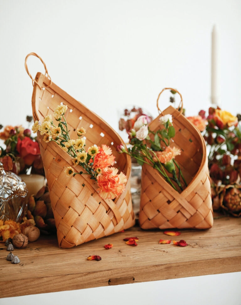 Hanging Triangular Wooden Baskets | The Other Aesthetic