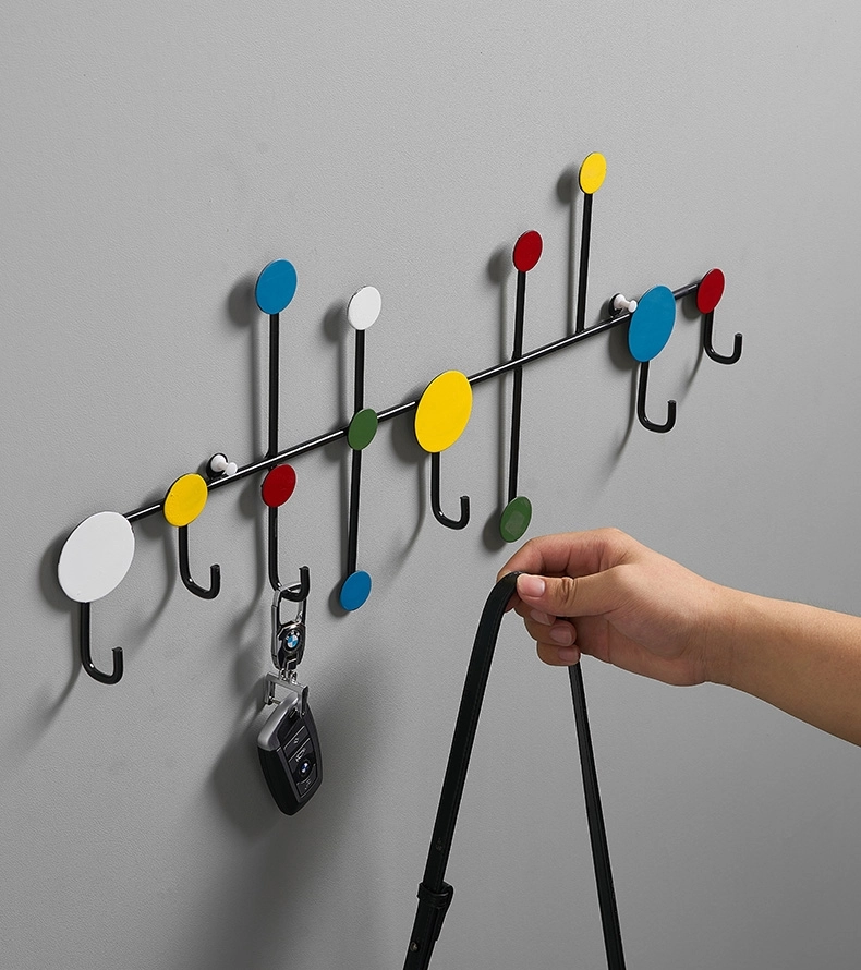 Round Wall Hook with Circle Shapes in Rainbow Colors | The Other Aesthetic