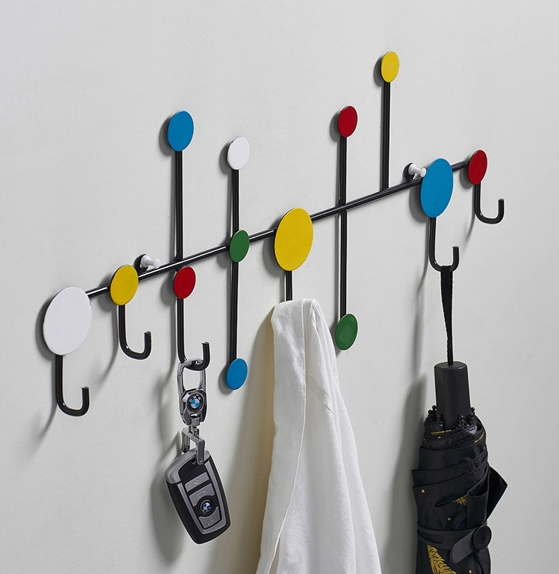 Round Wall Hook with Circle Shapes in Rainbow Colors | The Other Aesthetic
