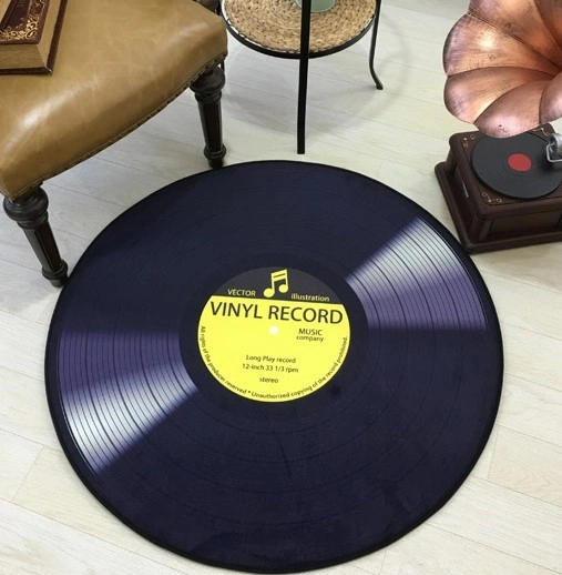 Round Vinyl Record Area Rug | The Other Aesthetic