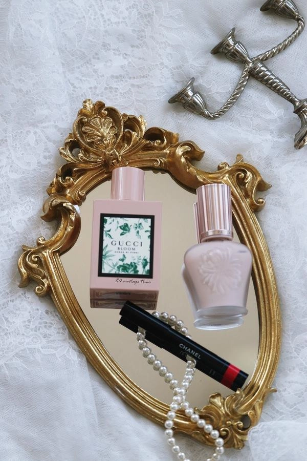 Shield-Shaped Mirror with Gold Embellishment | The Other Aesthetic