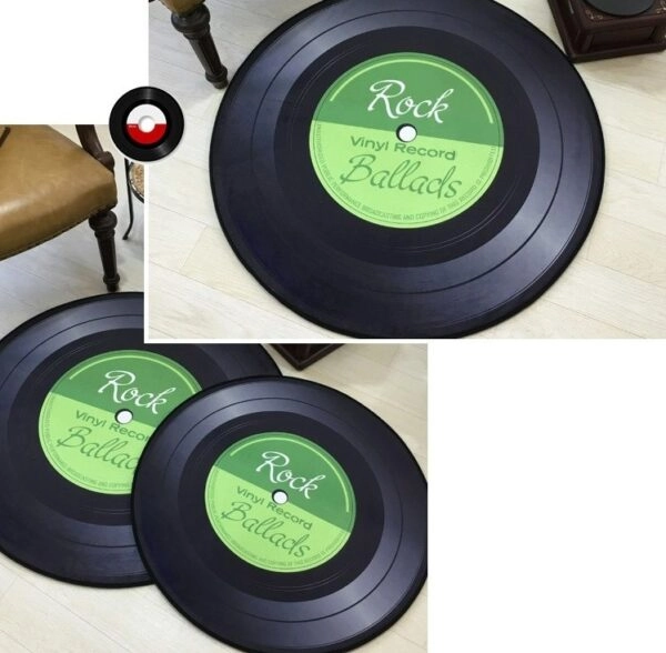Round Vinyl Record Area Rug | The Other Aesthetic