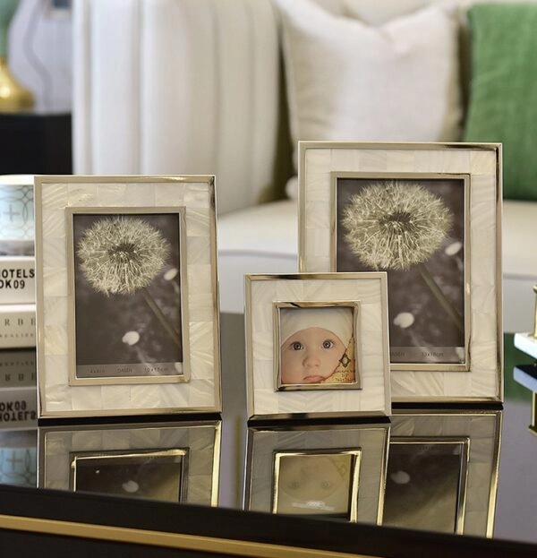 Capiz Shell Picture Frame with Silver Border | The Other Aesthetic