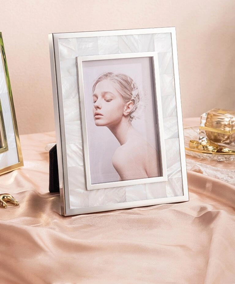 Capiz Shell Picture Frame with Silver Border | The Other Aesthetic