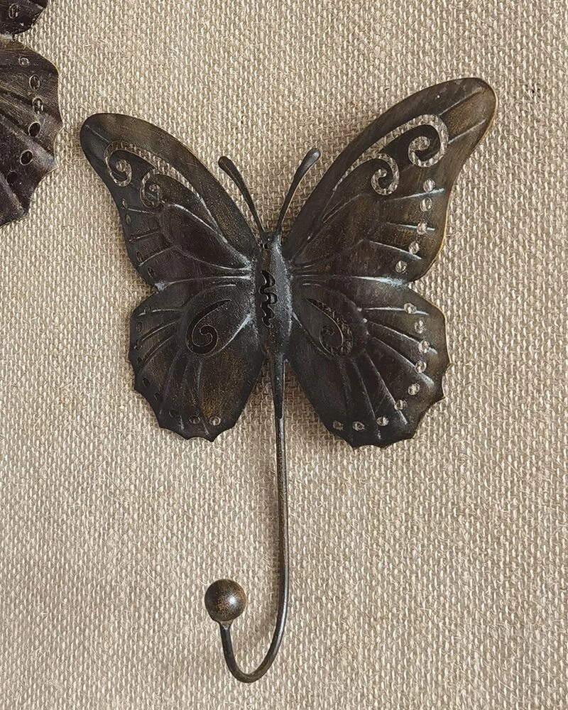 Large Iron Butterfly Wall Hooks | The Other Aesthetic