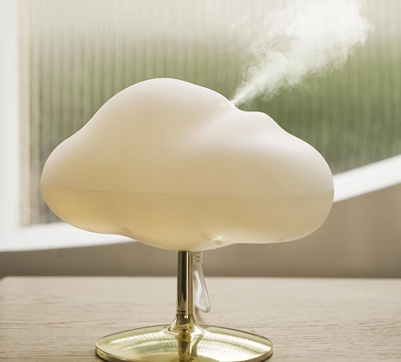 Cloud-Shaped with Golden Stand Humidifier | The Other Aesthetic
