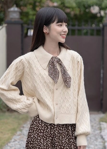 Apricot Collared Sweater | The Other Aesthetic