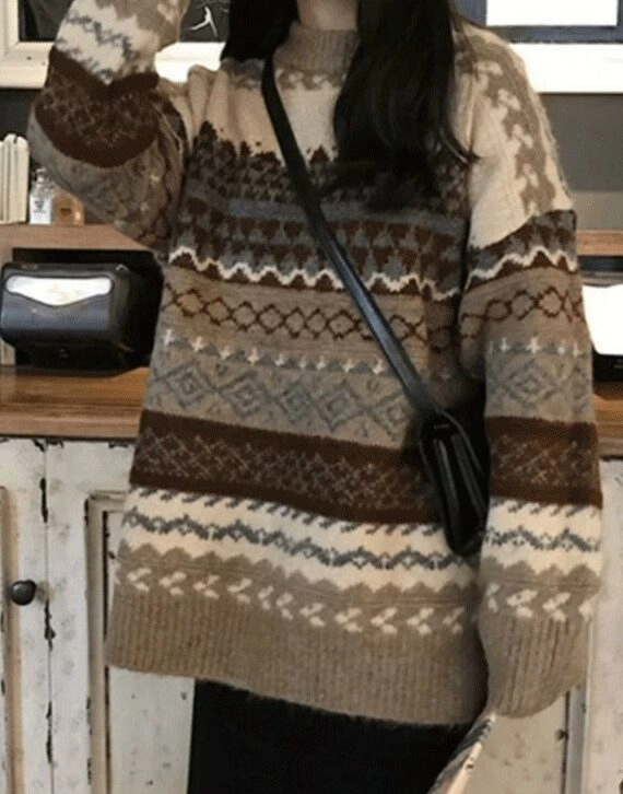 Lazy Style Pattern Sweater | The Other Aesthetic