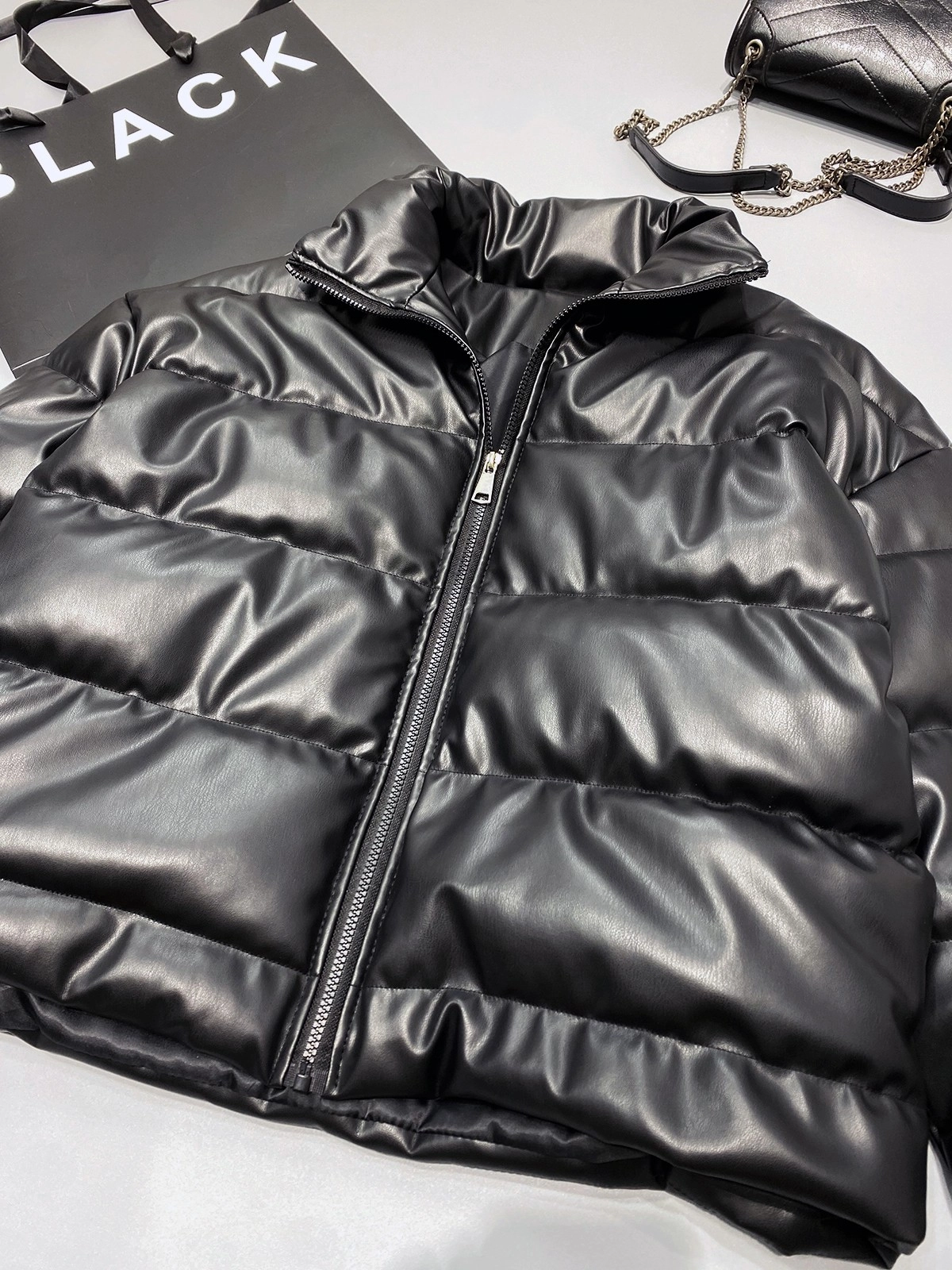 Matte Black Winter Puff Jacket | The Other Aesthetic