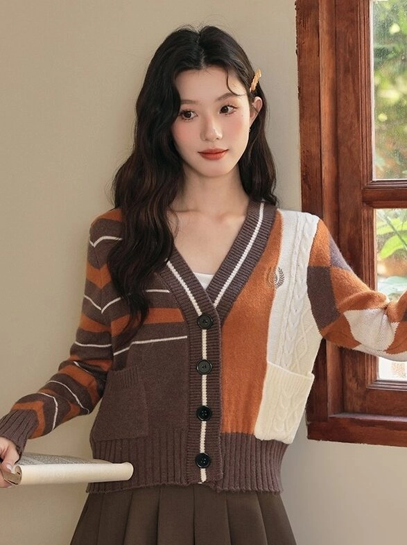 Multi-Color Sweater With Embroided Logo And Pockets | The Other Aesthetic